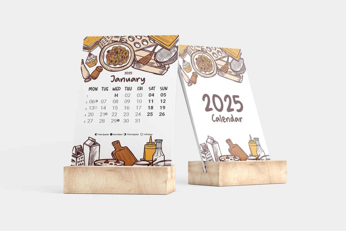 2025 Kitchen Calendar: A4 Printable (digital Download) - Etsy