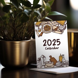 2025 Kitchen Calendar: A4 Printable (digital Download) - Etsy