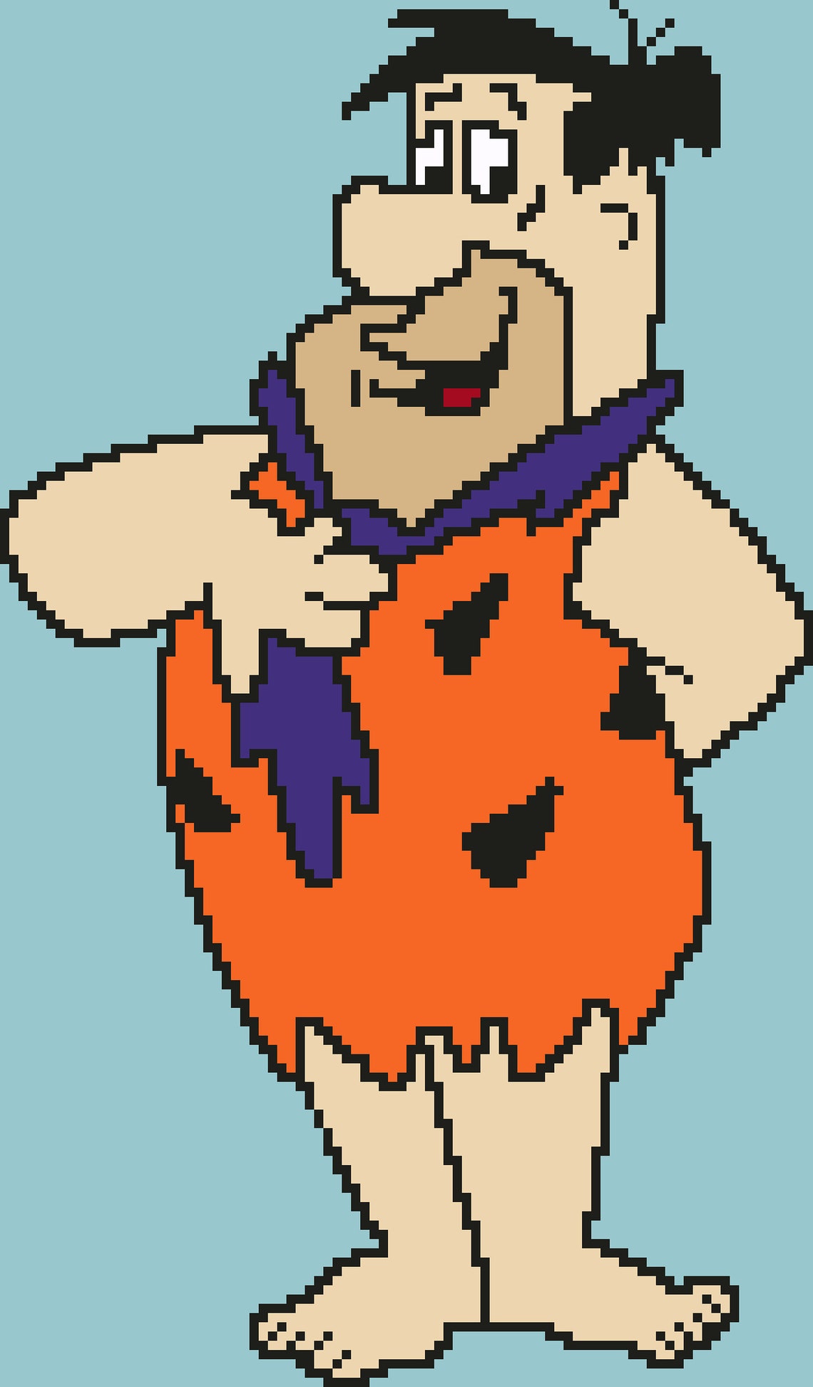 Fred Flintstone C2C Crochet Pattern - Etsy