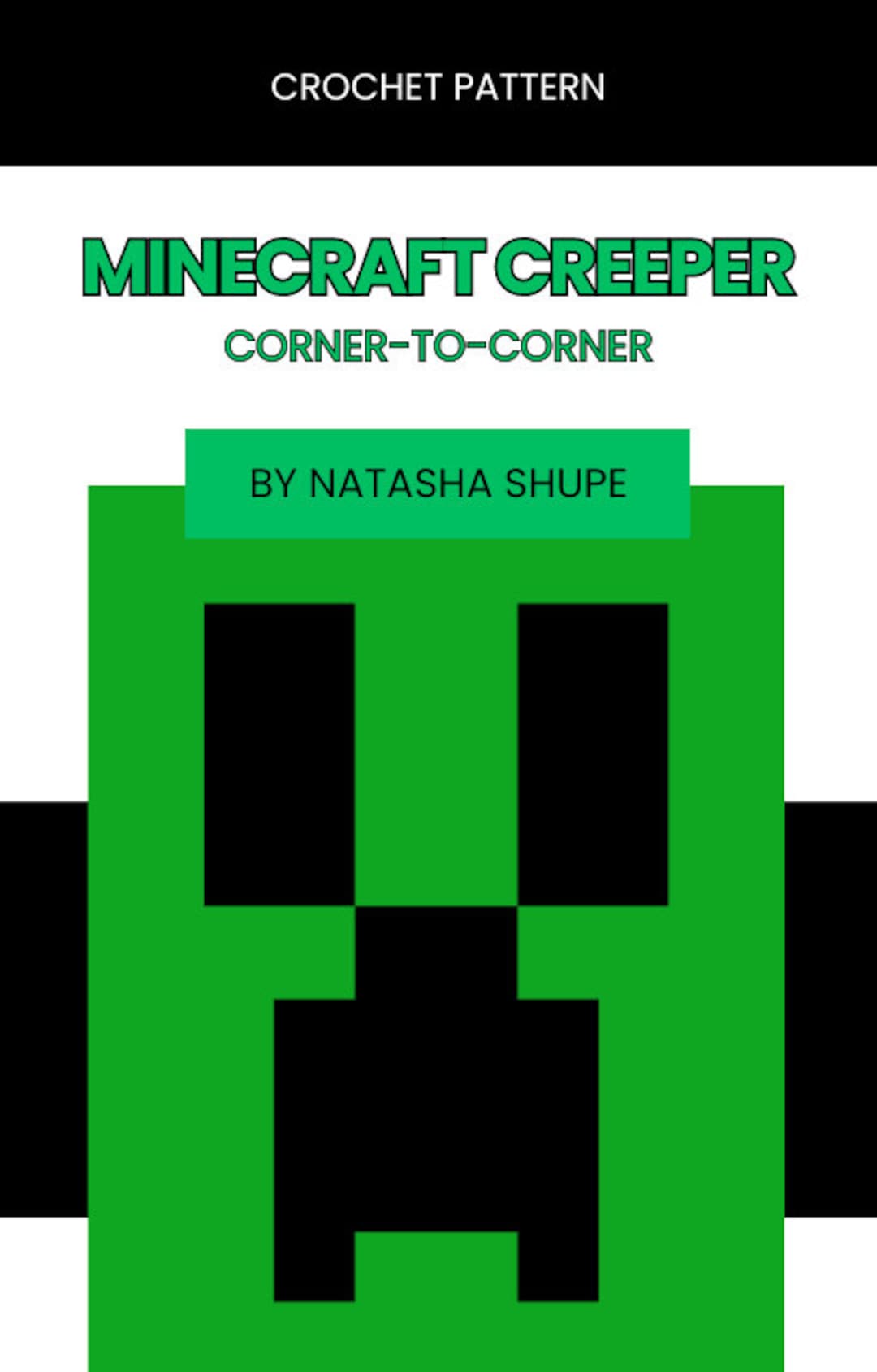 Minecraft Creeper Crochet Blanket Pattern – C2C Stitch Digital Download ...