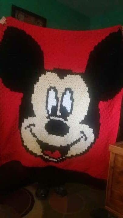Mickey Mouse Crochet Pattern, C2C Graphgan Tutorial, English ...