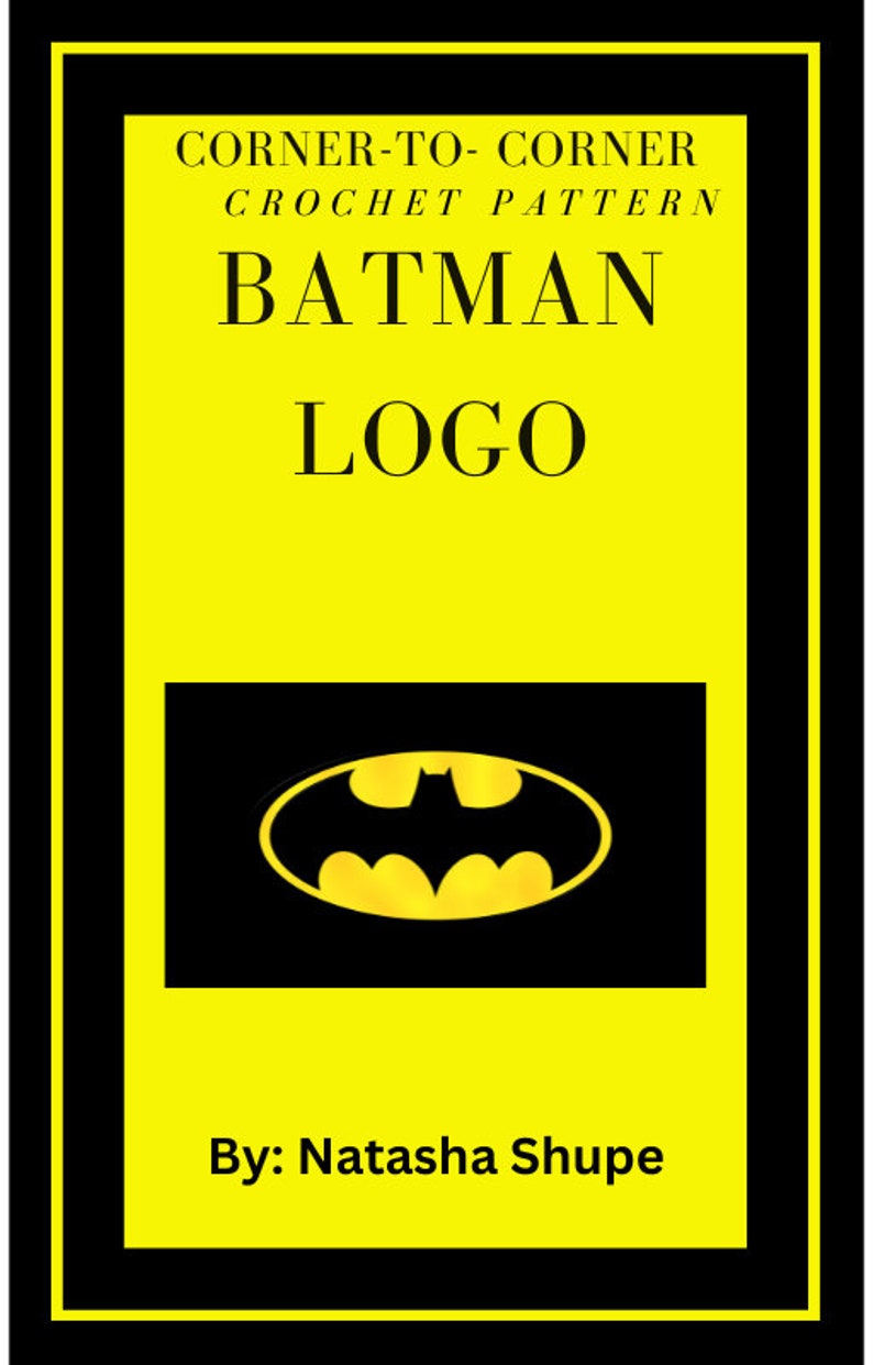Batman Logo C2C Crochet Pattern - Etsy