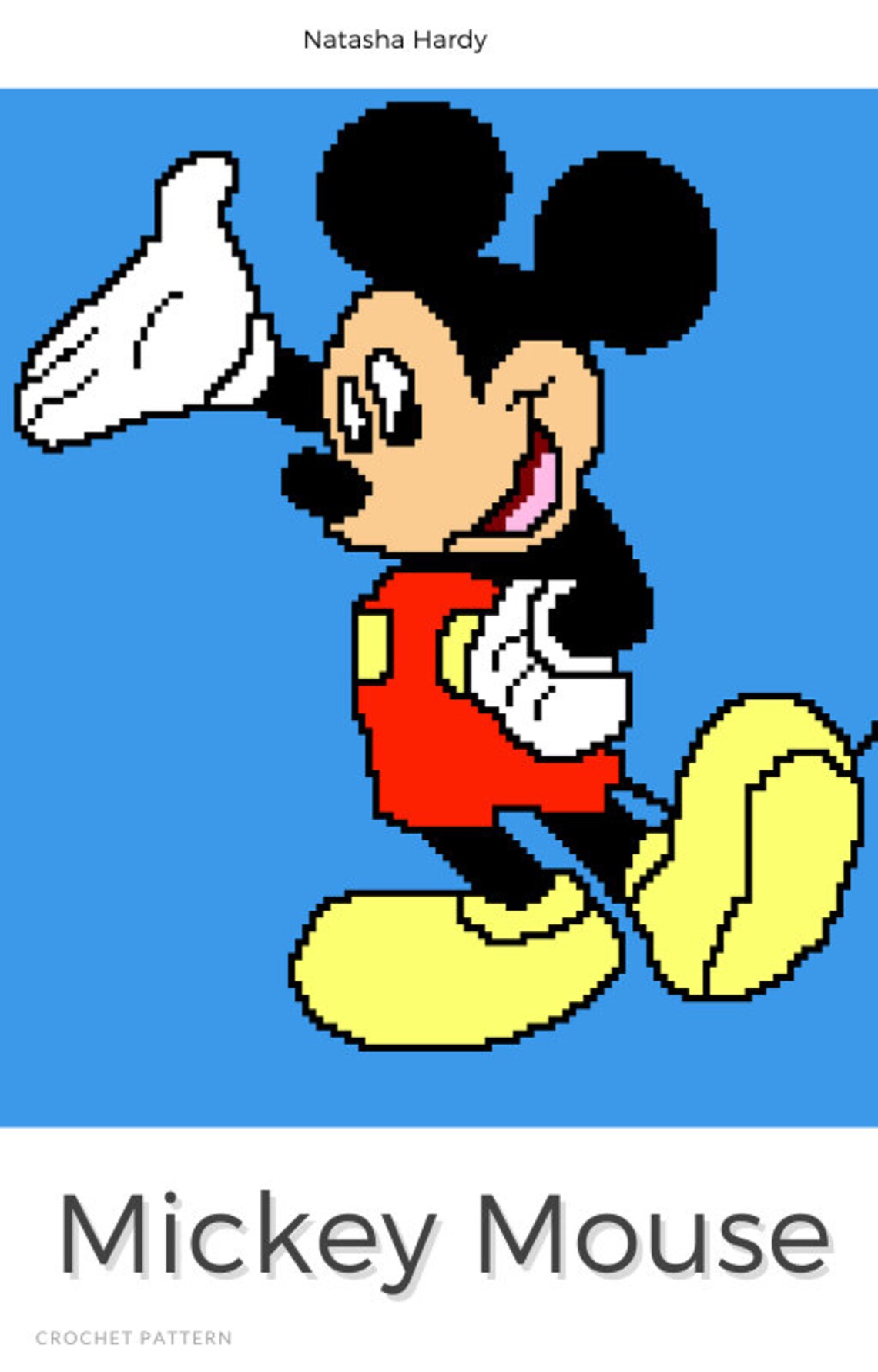 Mickey Mouse Crochet Blanket Pattern, DIY Afghan - Etsy