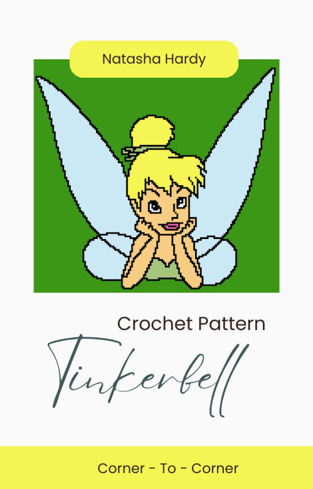 Tinkerbell Crochet Pattern, English Corner-to-corner Blanket ...
