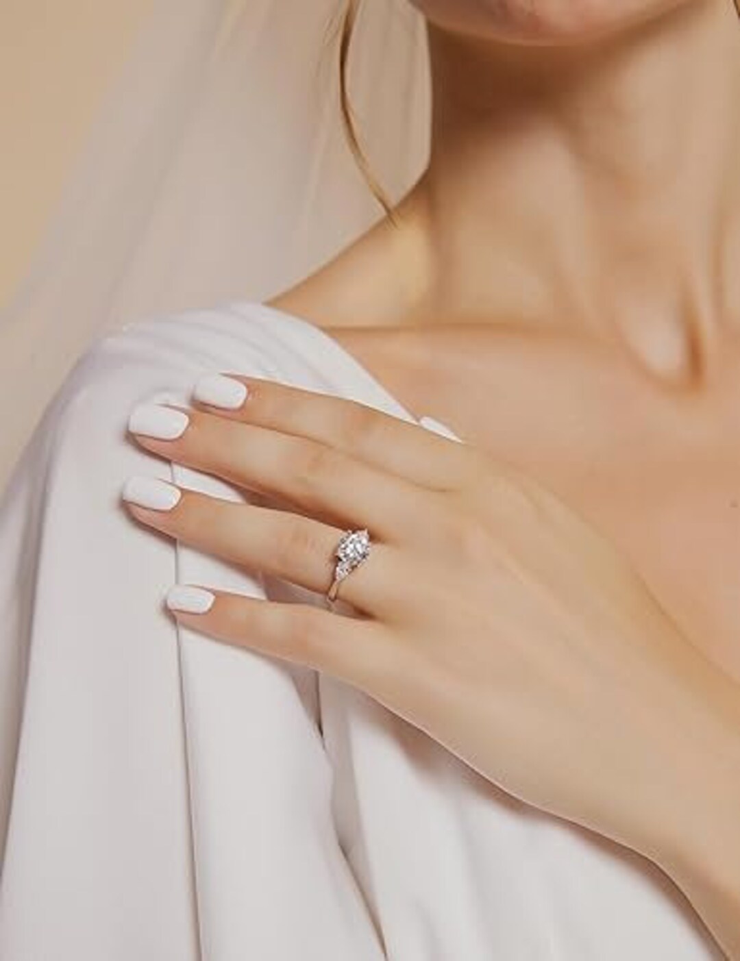 2CT 925 Sterling Silver Engagement Rings for Women Round Cut - Etsy