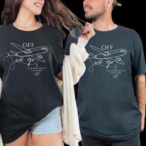 Couple Vacation Travel Tshirt, Custom Bride Travel Tee, Custom Groom ...