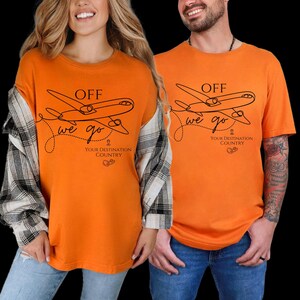 Couple Vacation Travel Tshirt, Custom Bride Travel Tee, Custom Groom ...