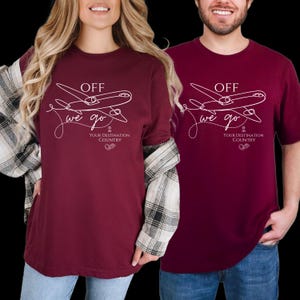 Couple Vacation Travel Tshirt, Custom Bride Travel Tee, Custom Groom ...