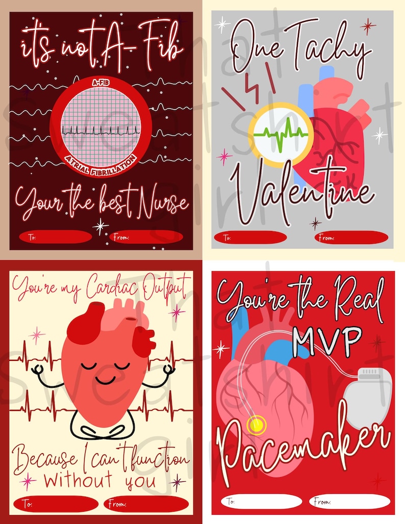 Cardiac Valentines, Cardiac Nurse Valentines, Nurse Valentine Cards ...