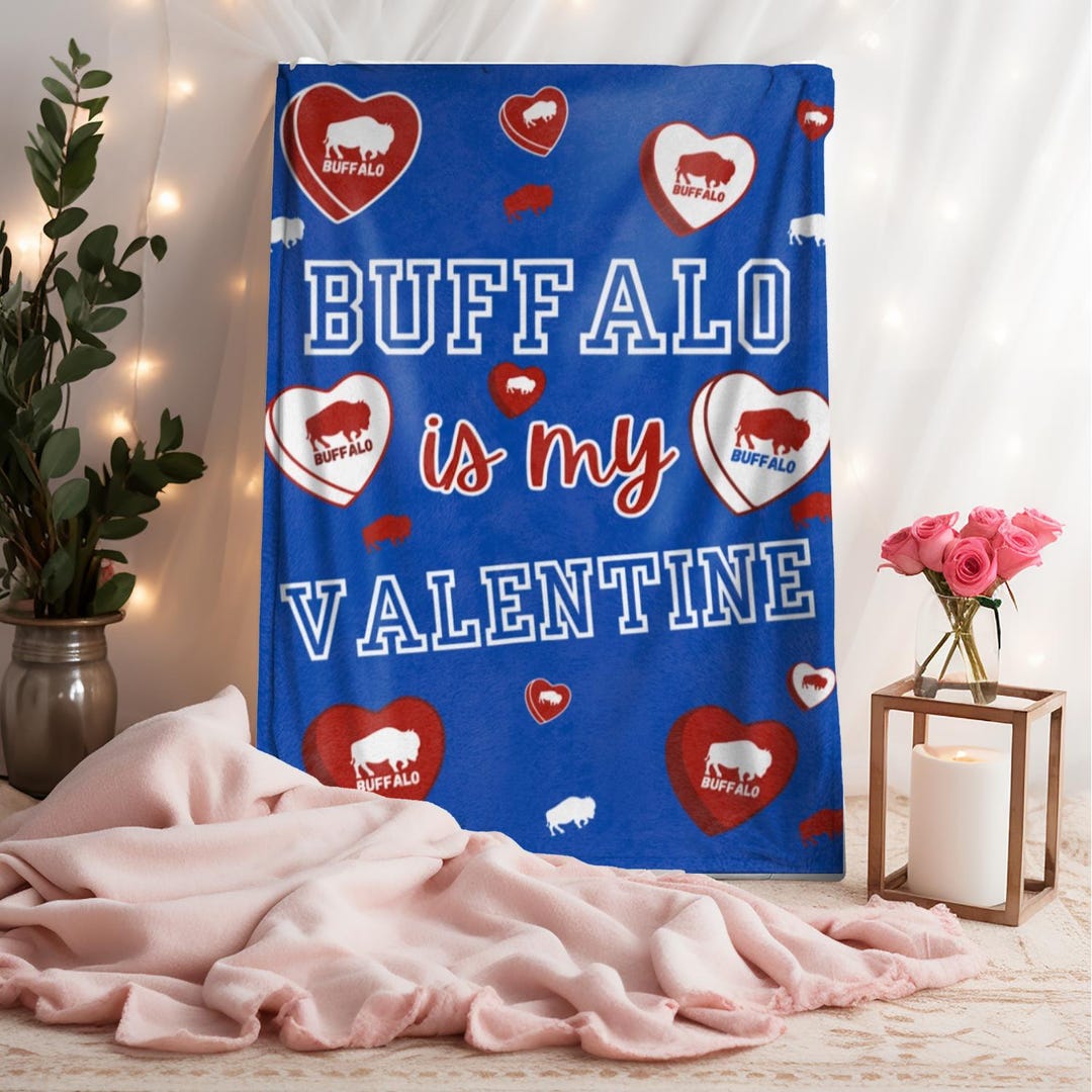 Valentine Buffalo Blanket, Valentine Buffalo Football Fan Blanket ...