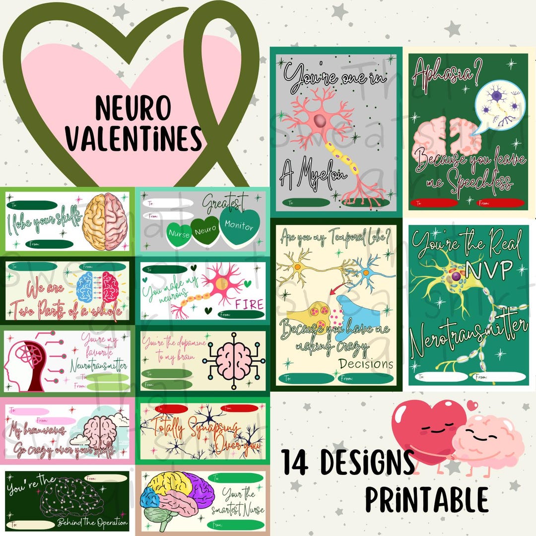 Neuro Valentines, Neuro Nurse Valentines, Nurse Valentine Cards ...