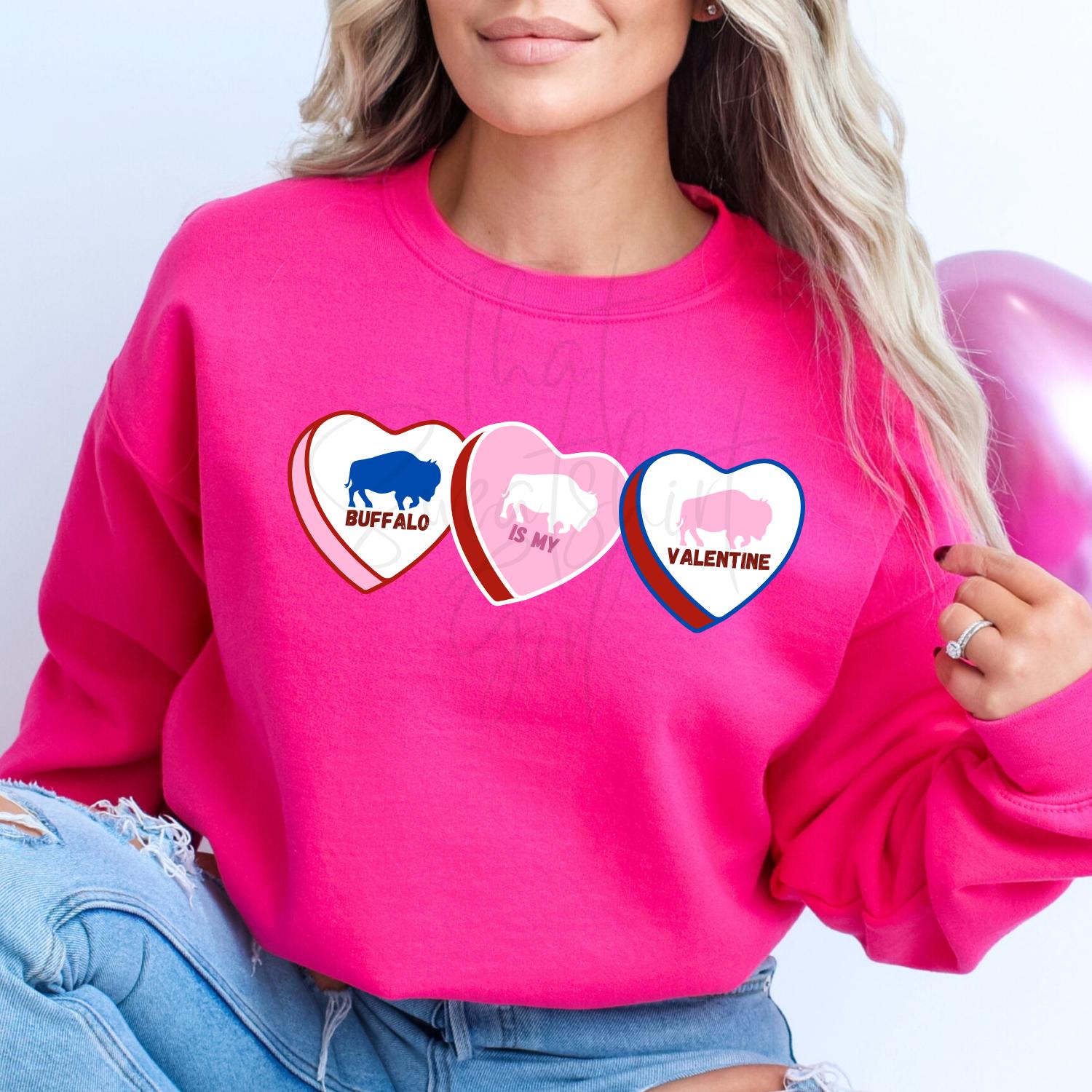 Buffalo Valentines Sweatshirt, Candy Hearts Sweatshirt, Buffalo ...