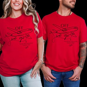 Couple Vacation Travel Tshirt, Custom Bride Travel Tee, Custom Groom ...