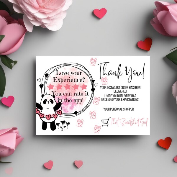 Instacart Thank You Template - Etsy