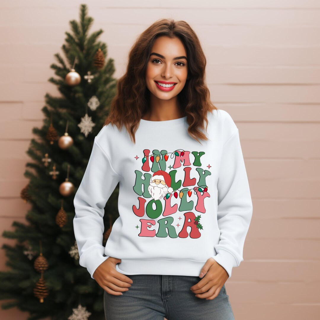 Holly Jolly ERA Sweatshirt Jolly Christmas Sweatshirt Retro - Etsy