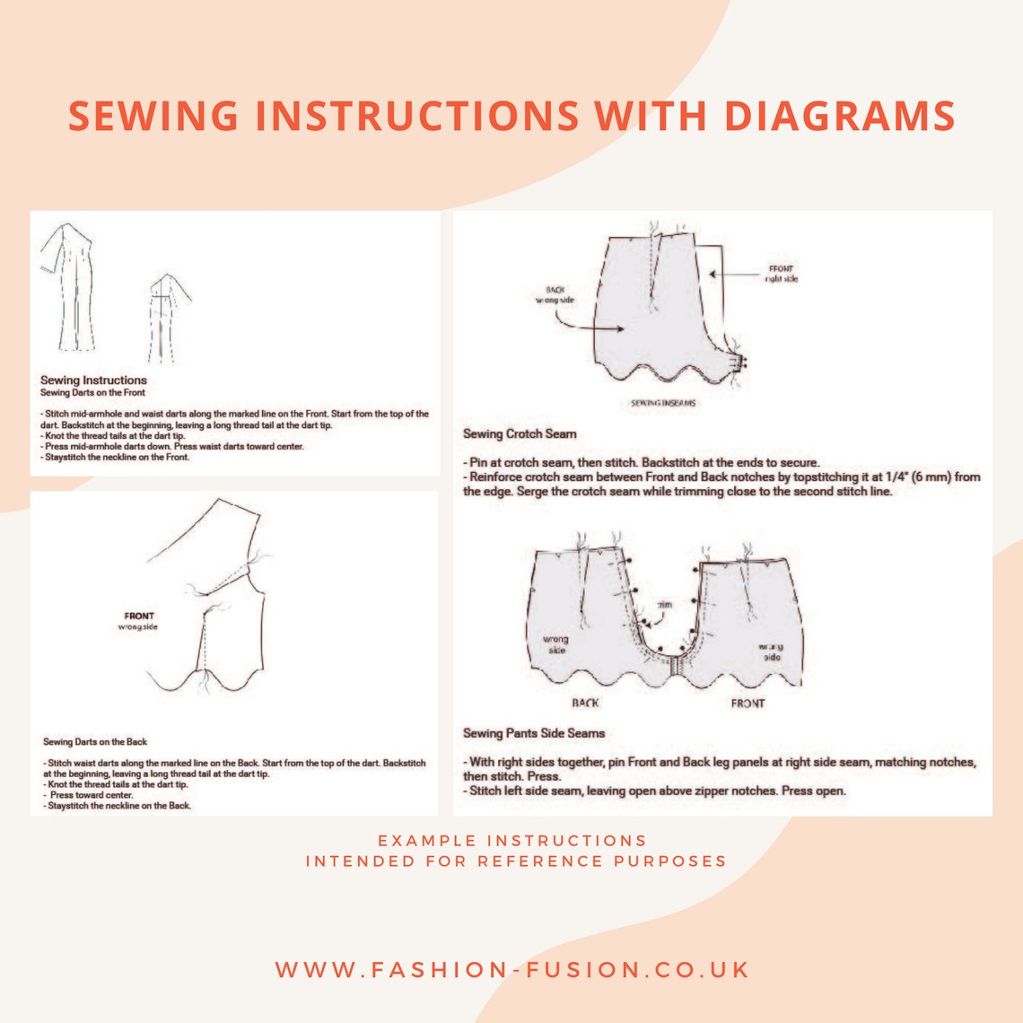 6 Panel Full Length Skirt Sewing Pattern, Sizes UK 8-28/EU 34-54/US 4 ...