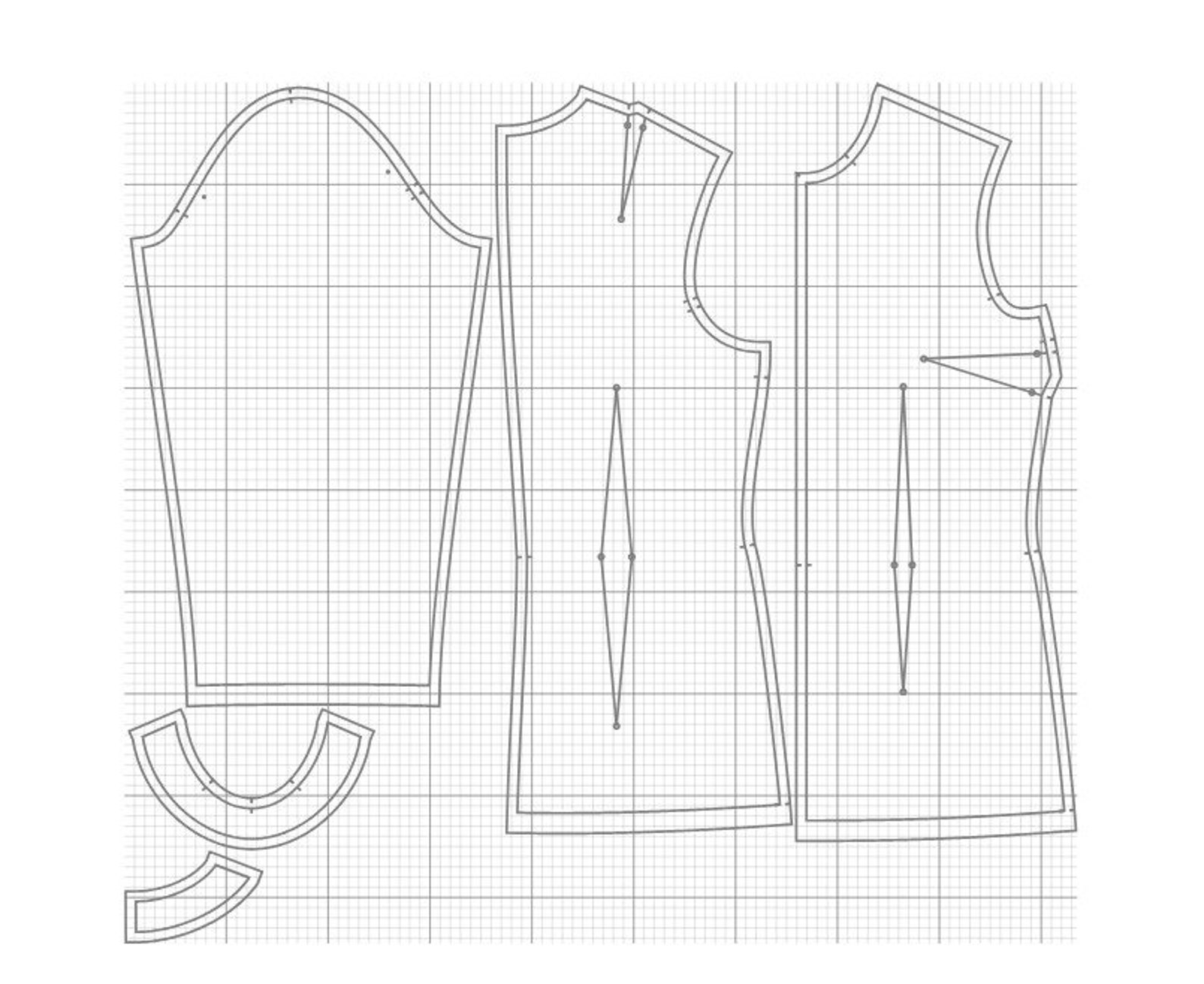 Basic Bodice Block/sloper, Printable PDF A4 & A0 Essential Fashion ...
