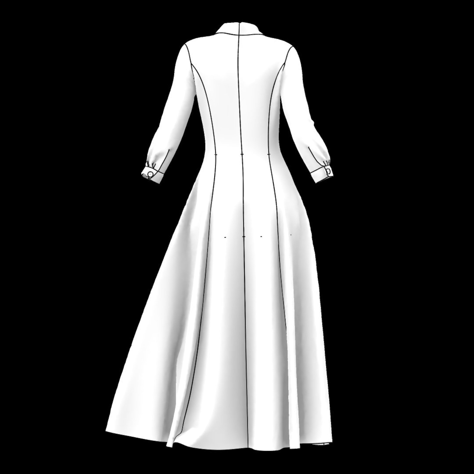Flared Shirt Dress Sewing Pattern Women's Size UK 8-28 EU 34-54 US 4-24 ...