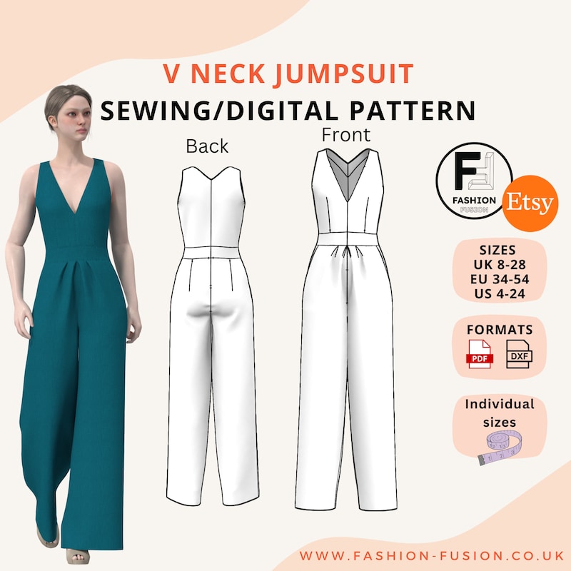 Wide Leg Jumpsuit - Etsy