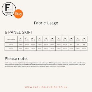 6 Panel Full Length Skirt Sewing Pattern, Sizes UK 8-28/EU 34-54/US 4 ...
