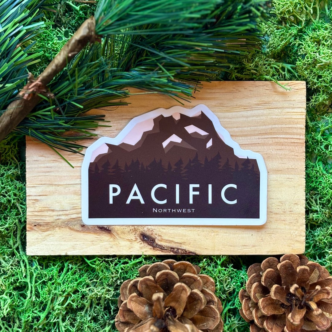 Pacific Northwest Mountain Sticker - Etsy