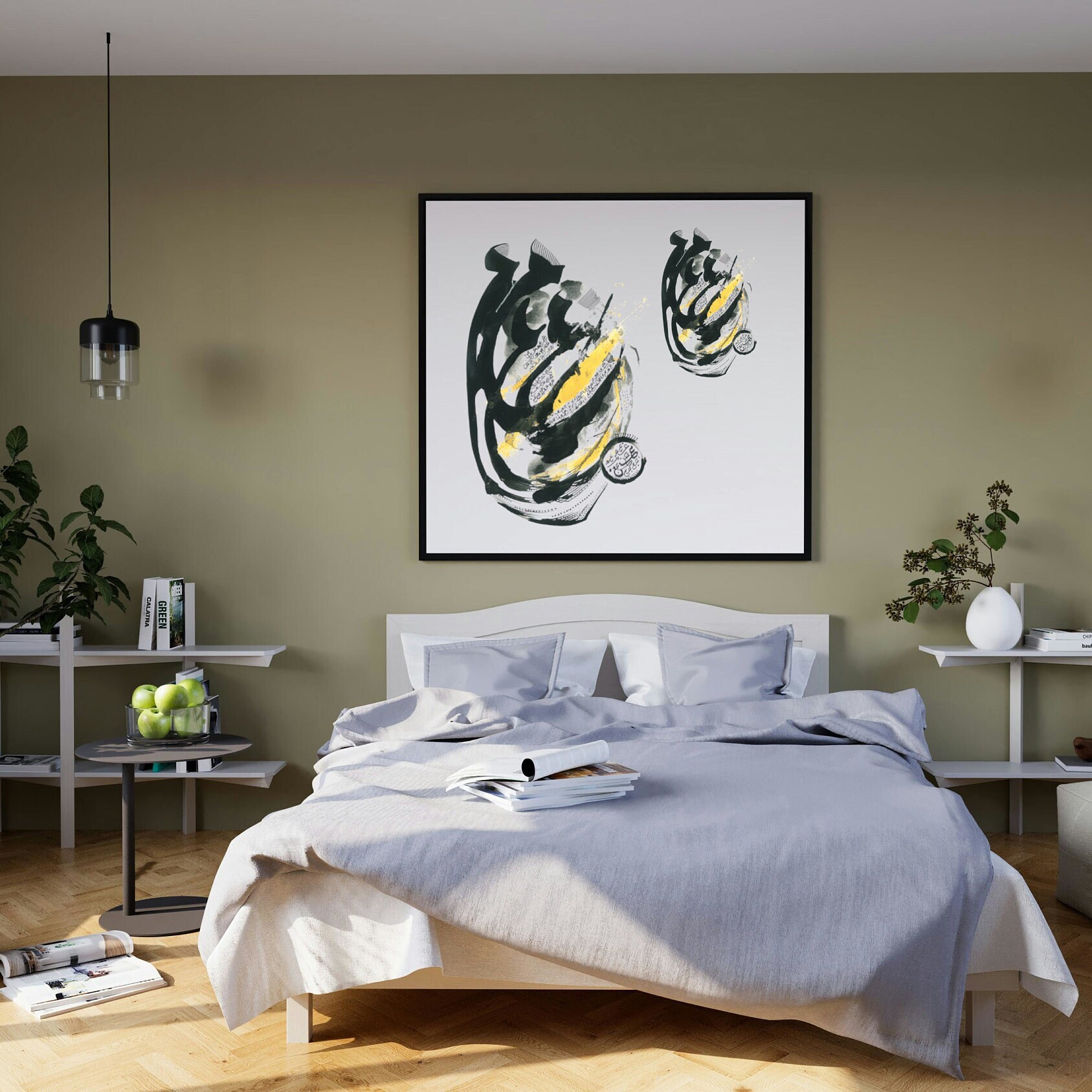 Abstract Ink Drawing, Printable Handmade Painting, Unique Rorschach ...