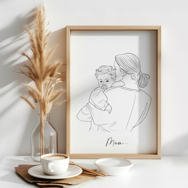 Family Drawing Lines - Etsy UK