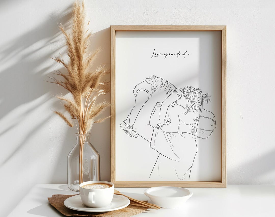 Custom Line Art, Custom Family Line Drawing From Photo, Personalized ...