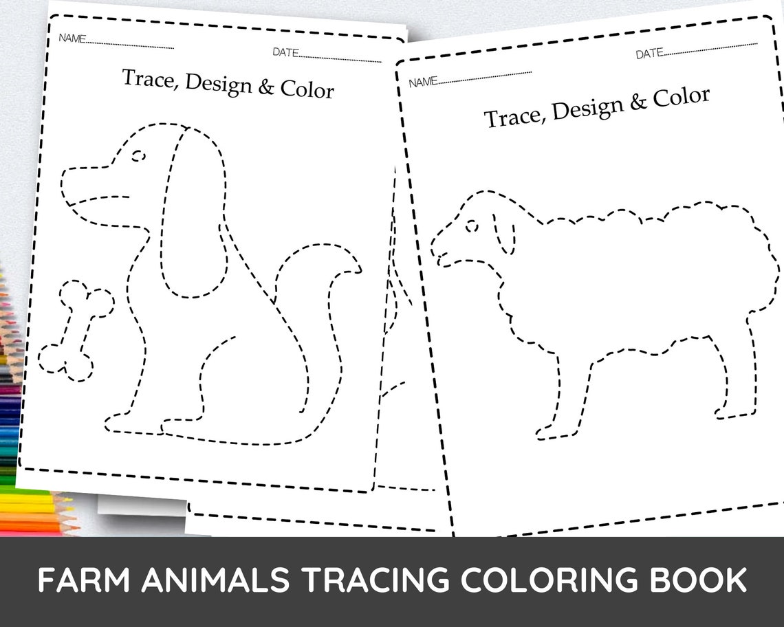 Printable Farm Animal Colouring Book for Kids, Kids Colouring ...