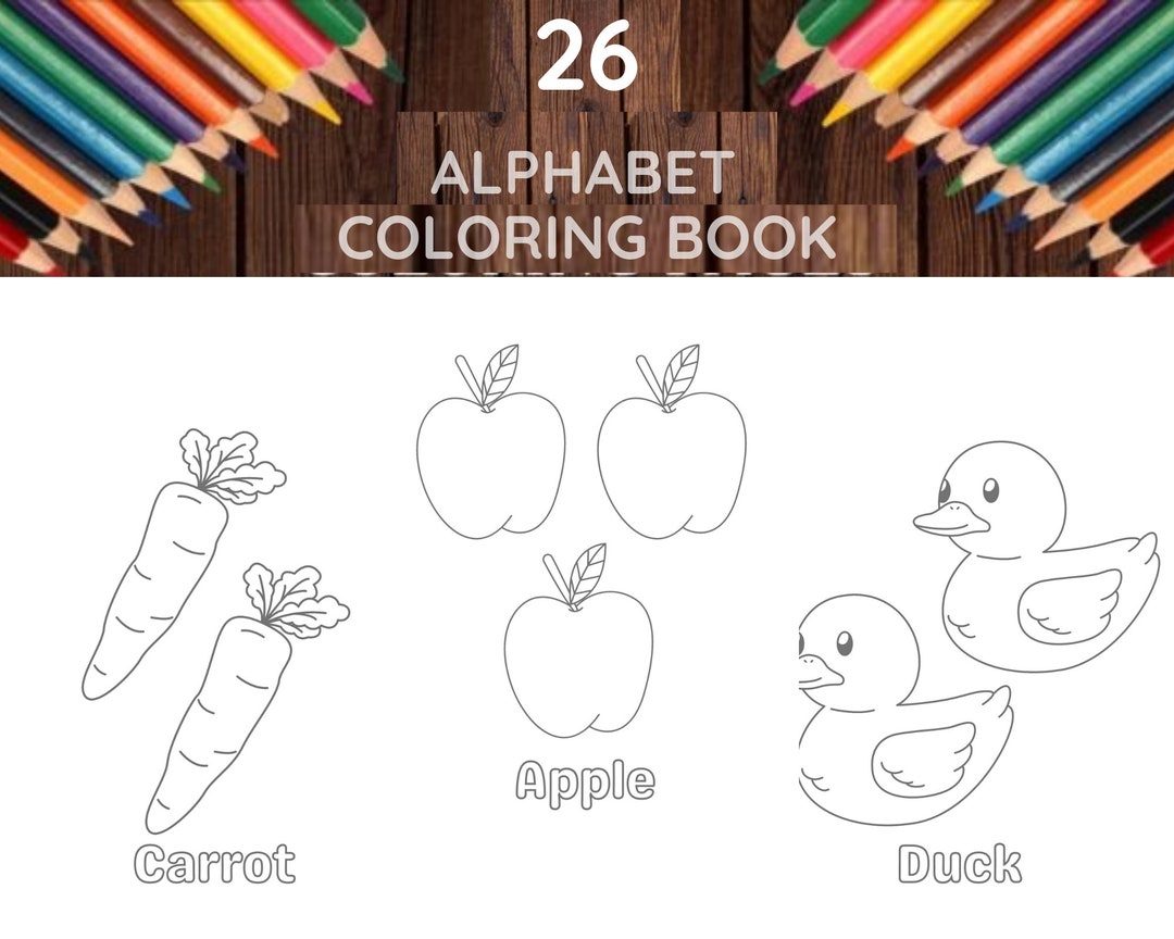 Printable Alphabet Colouring Book for Kids, Kids Colouring Activities ...