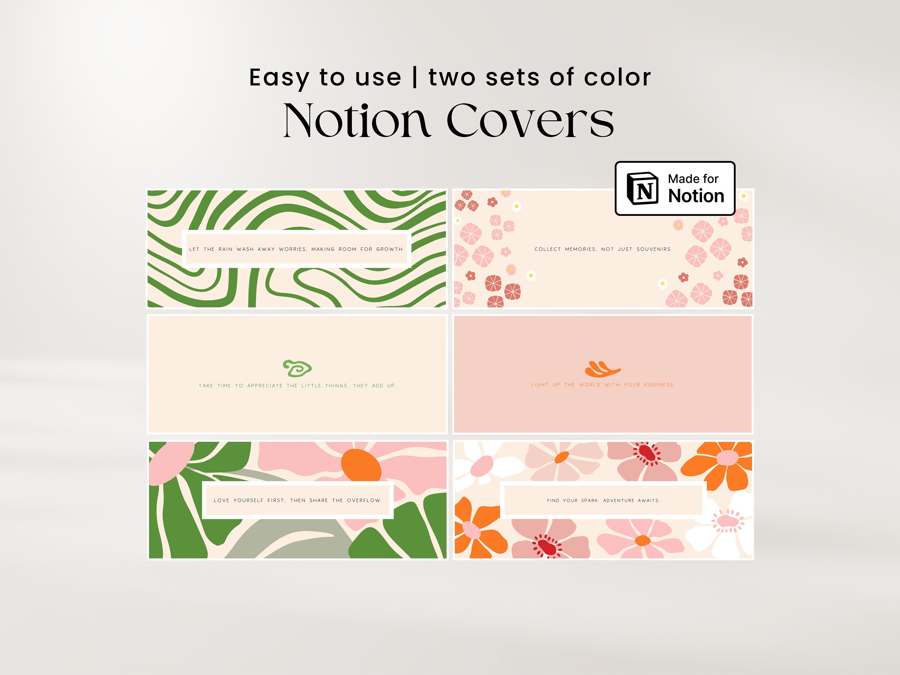 12 Custom Notion Page Covers With Motivational Quotes - Colorful Set ...