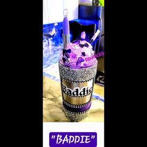 3D Baddie Bling Lipstick Kiss, Stainless Steel Tumbler With Color ...