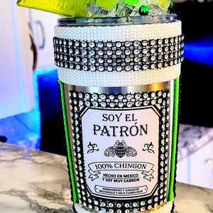 Patron Tumbler, Stainless Steel Bling Cup, Color Changing Acrylic Ice ...