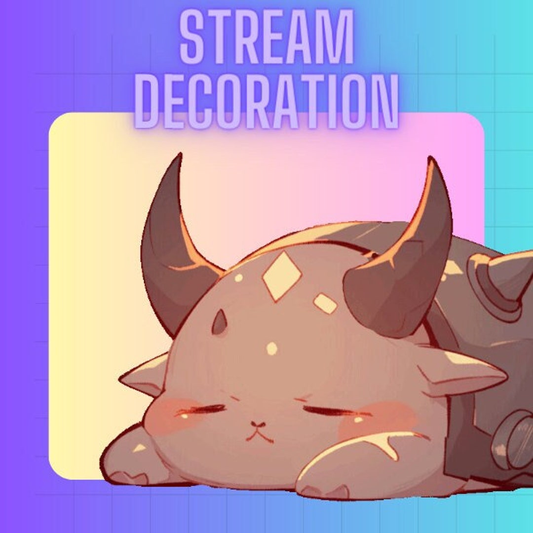 Vtuber Asset | Twitch Decor | Animated Dragon | Sleeping Dragon ...