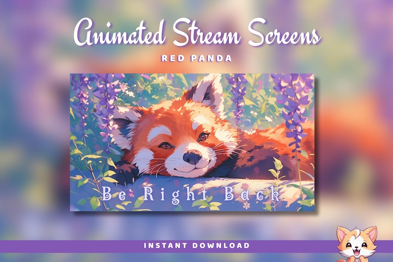 Animated Red Panda Twitch Stream Screens: Starting Soon, BRB, Ending ...