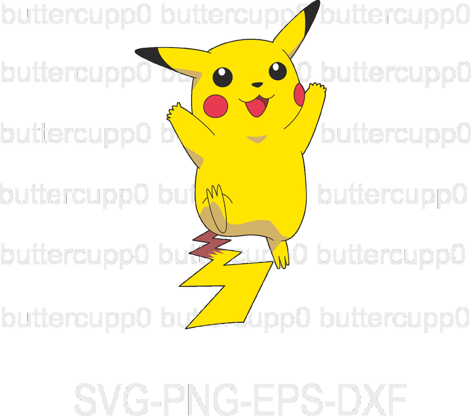 Pikachu Svg Pokemon Svg High Quality Layered Files Svg - Etsy