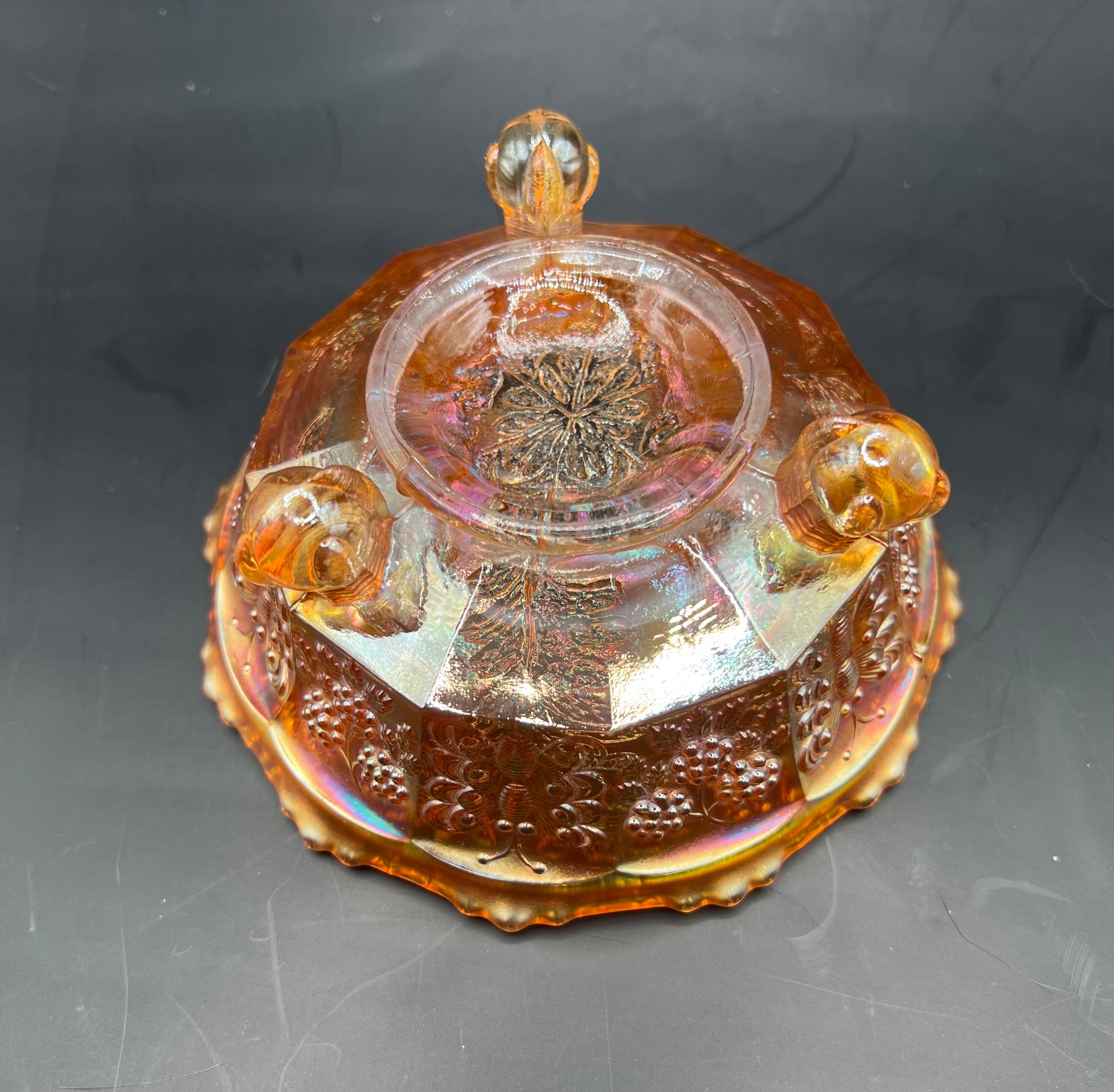 Rare Fenton Butterfly and Berry panther 3 Toed Berry Bowl. - Etsy