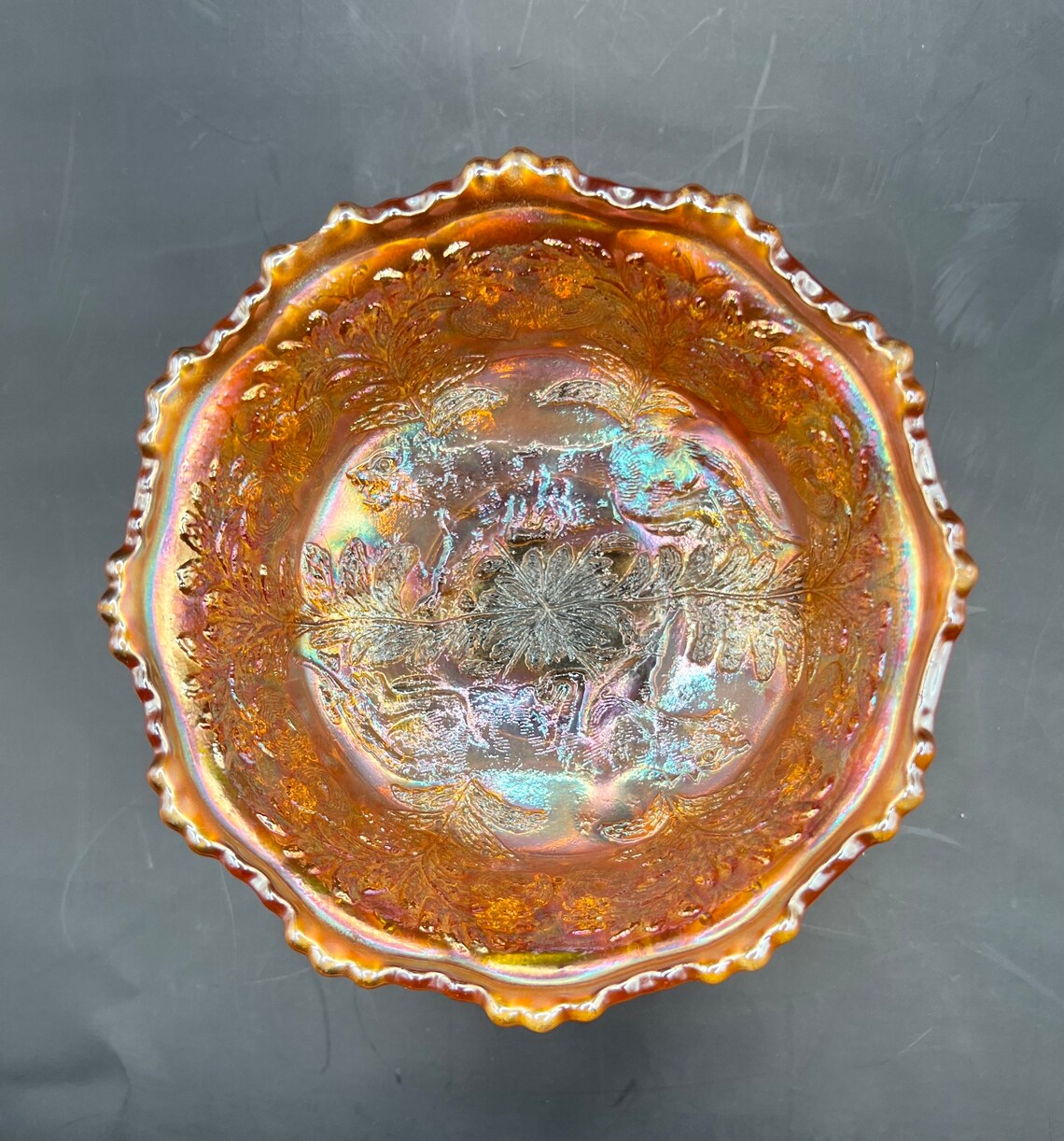 Rare Fenton Butterfly and Berry panther 3 Toed Berry Bowl. - Etsy