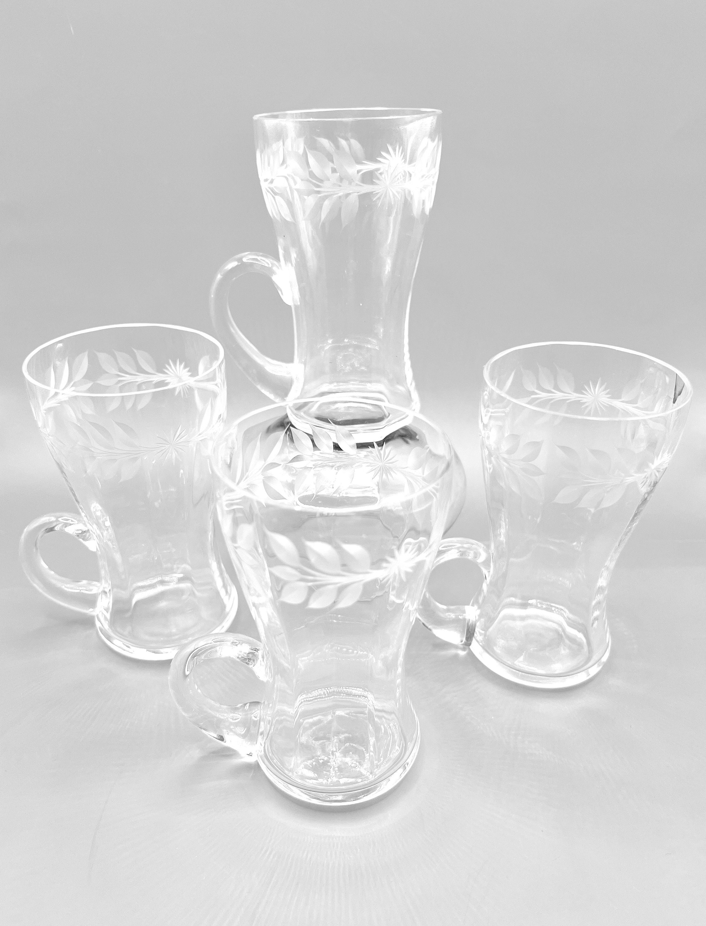 Set of Four Vintage Etched, Irish Coffee/hot Toddy Glasses - Etsy