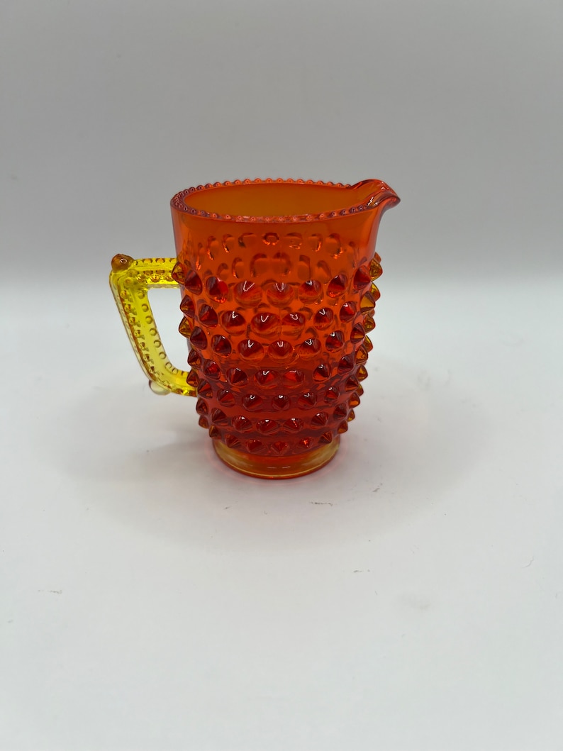 Vintage Fenton Amberina Hobnail Mini Glass Pitcher/creamer - Etsy