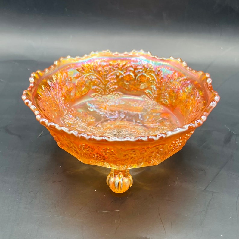 Rare Fenton Butterfly and Berry panther 3 Toed Berry Bowl. - Etsy