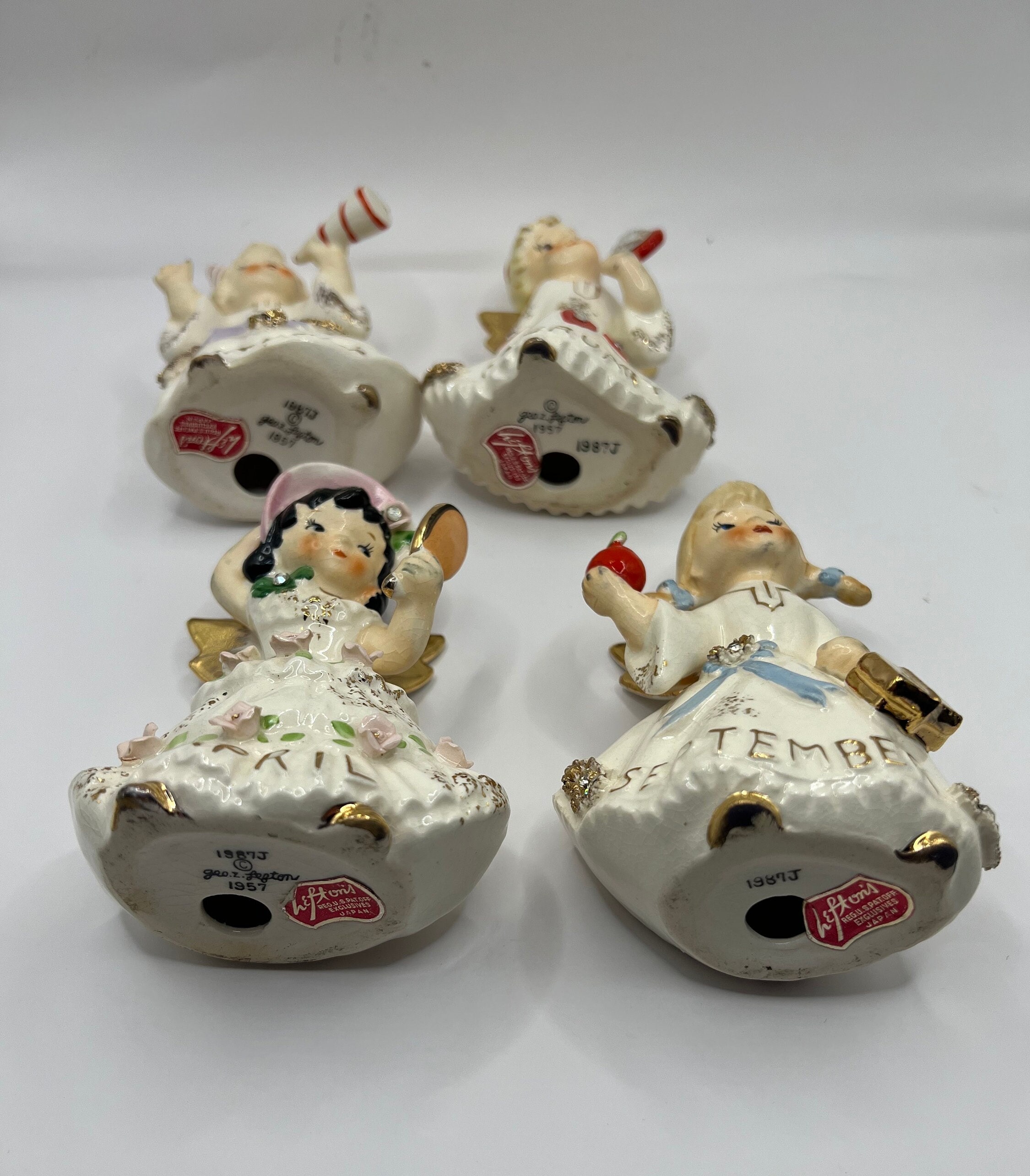 1957 Geo Z Lefton Birthday Angels - Etsy