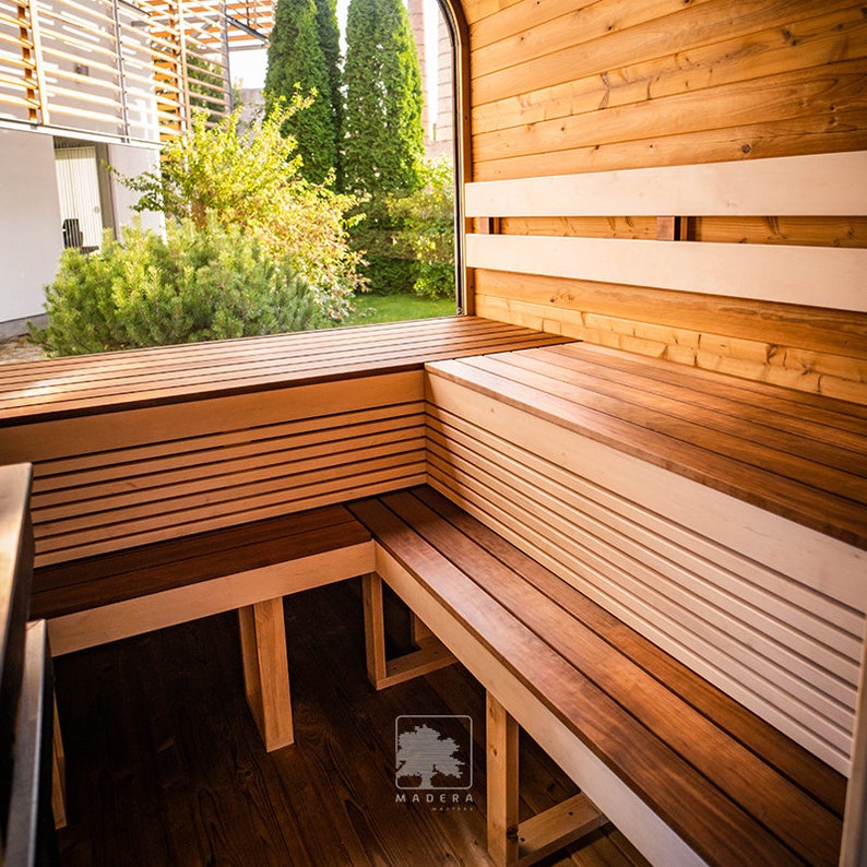 Cube Premium Thermo-wood Outdoor Sauna - Etsy