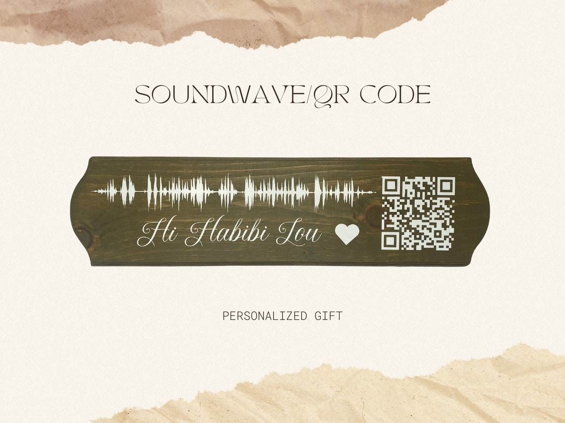 QR Code Sign-customized Soundwave/-voice Recording-wall Art-voice Art ...