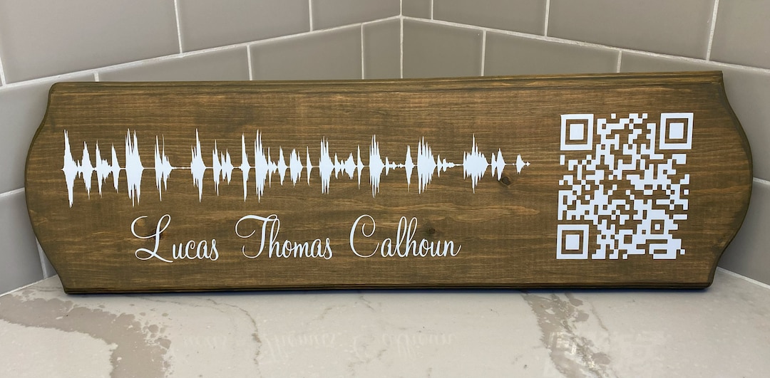 QR Code Sign-customized Soundwave/-voice Recording-wall Art-voice Art ...