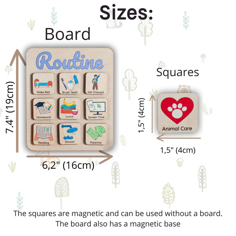 Educational Toys Kid Routine Chart Wooden Calendar Montessori Activity ...