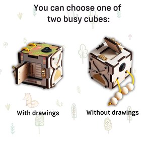 Toddler Gifts Wooden Busy Cube Kids Activities Montessori Travel Toy ...