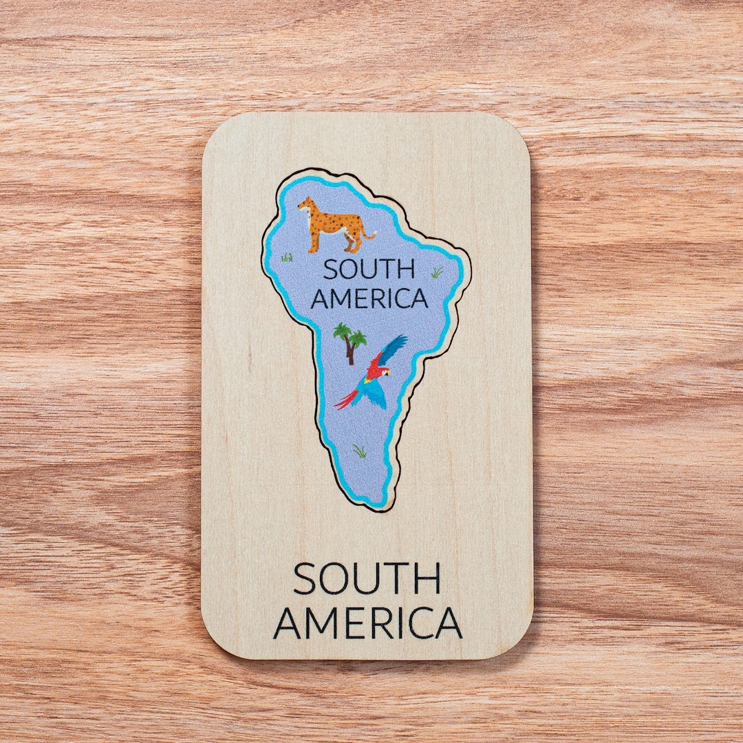 Montessori Puzzle Wooden Map Puzzle Continent Learning Baby Puzzle ...