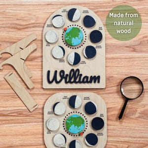 Toddler Gifts Moon Phases Calendar for Kids Montessori Educational ...