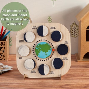 Montessori Calendar Sensory Toys Magnet Moon Calendar Montessori ...